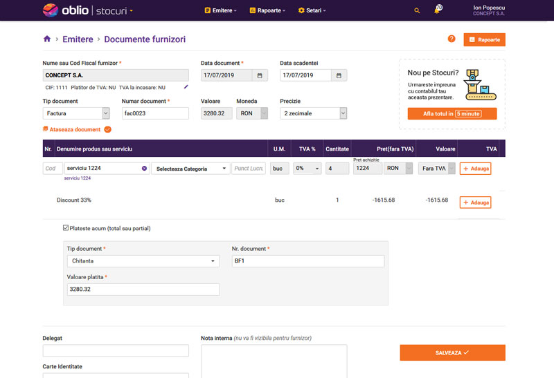 Stocuri | Oblio: Programul de Facturare + Stocuri integrat cu e-Factura ...