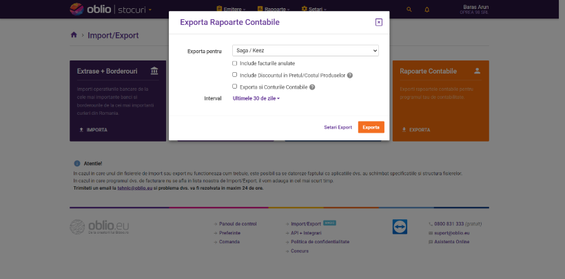 Saga | Integrare Oblio + Saga